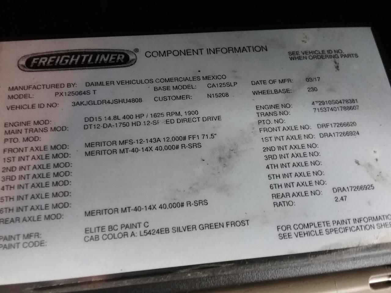 Truck Details - Freightliner Northwest