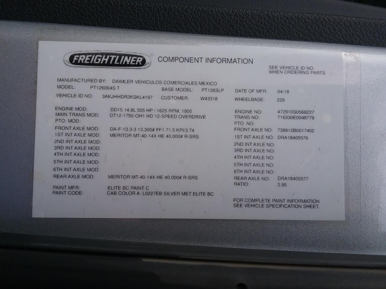 Truck Details - Freightliner Northwest